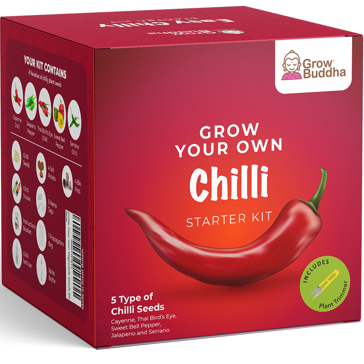 Grow Your Own Chilli Seeds Kit - Grow 5 Different Types of Chilli Seed ...